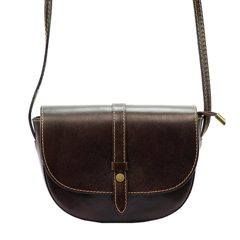 skóra naturalna Damski torebki skórzane Gregorio 119 - ciemny brąz ...