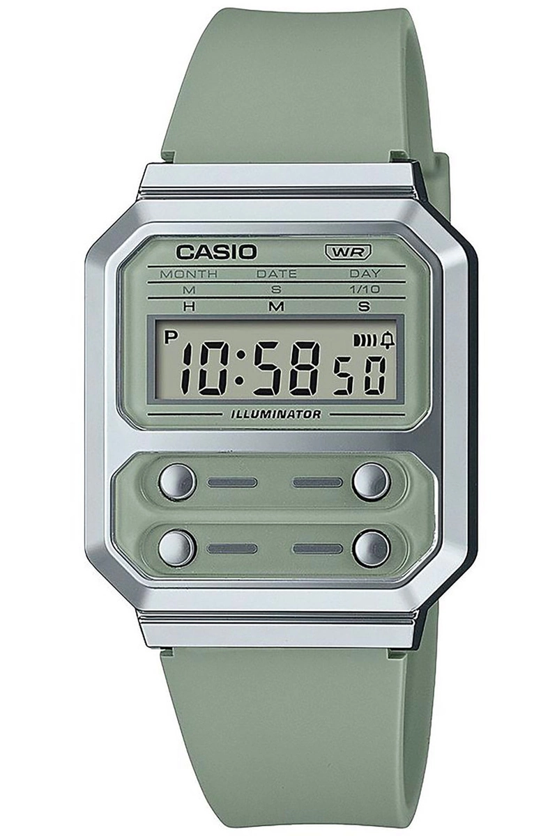 Zegarki marki Casio model A100WE. Kolor Zielony, Akcesoria Dla obu płci ...