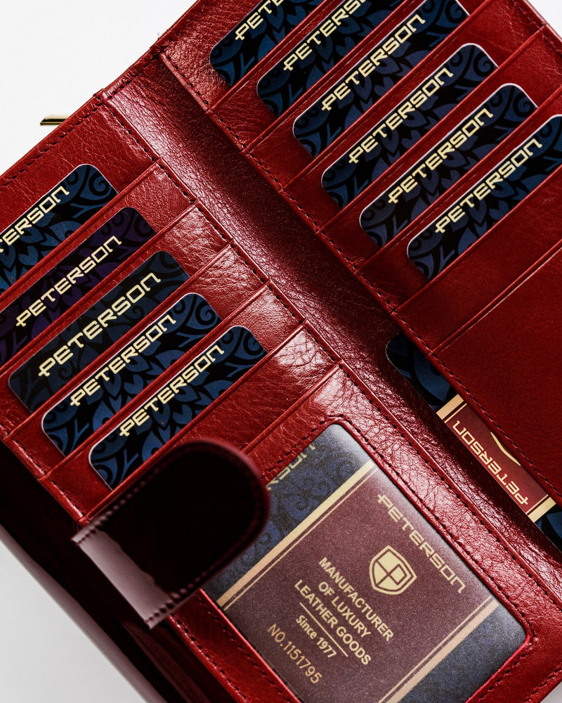Lakierowany portfel na karty z zabezpieczeniem RFID — Peterson ...