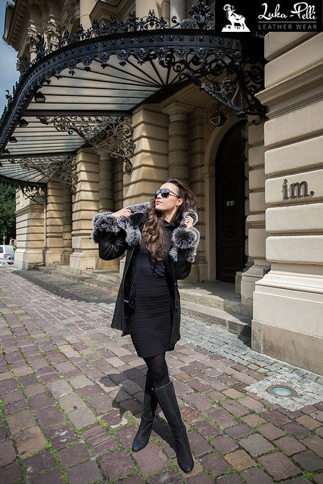 Naturalny kożuch skórzany damski "KATRIN FOX" - | sklep internetowy TMC ...