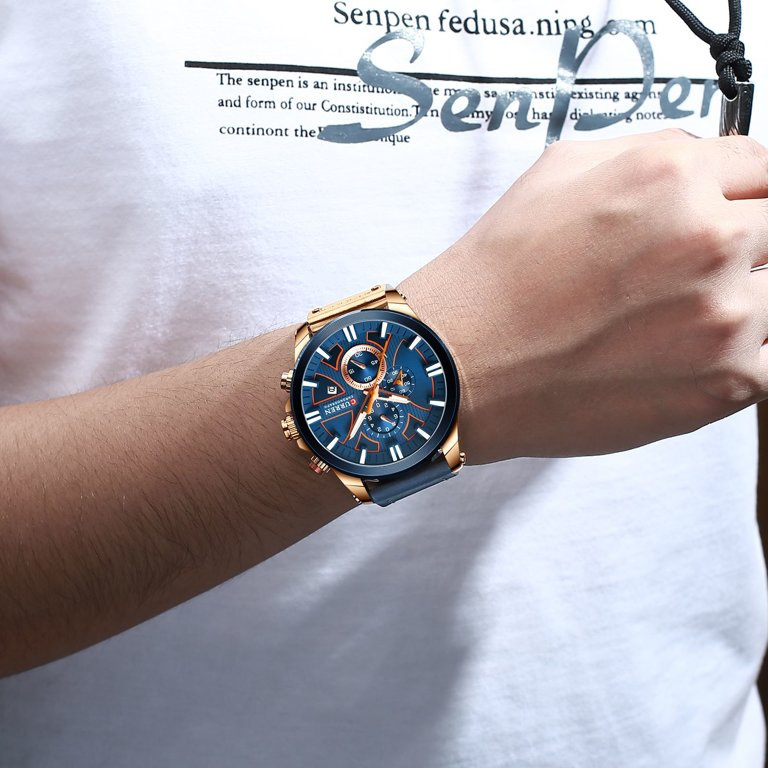 ZEGAREK MĘSKI CURREN 8346 (zc026e) - CHRONOGRAF - Niebieski || Różowe ...